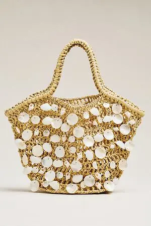 L*Space Alba Raffia Shell Tote