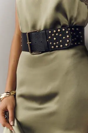 Z & L EUROPE Gloriosa Studded Leather Belt