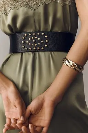 Z & L EUROPE Gloriosa Studded Leather Belt