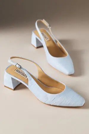 Badgley Mischka Oaklee Slgback Poted Toe Pumps - Light Blue