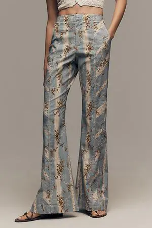 Anthropologie Prted Seamed Pants