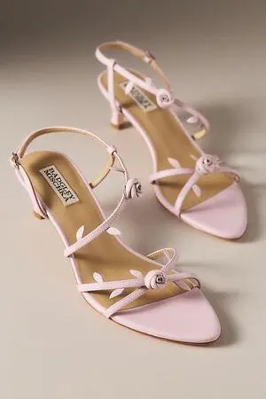 Badgley Mischka Orland Slingback Kitten Heel Sandals - Pink