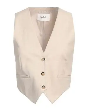 Ba&sh Tailored Vest Size Viscose, Polyester, Elastane - Beige