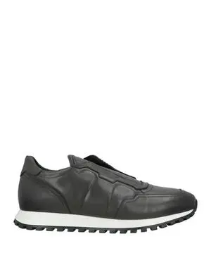CERRUTI 1881 Cow Leather Slip-on Sneakers - Charcoal