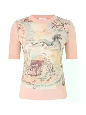 Zimmermann Round Neck T-shirts For Women