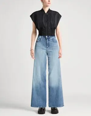 DIESEL® High Waisted Wide-leg Jeans With Faded Wash