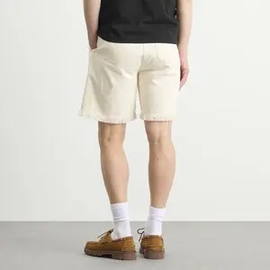 BRAM'S FRUIT Twill Shorts With Distressed Hem