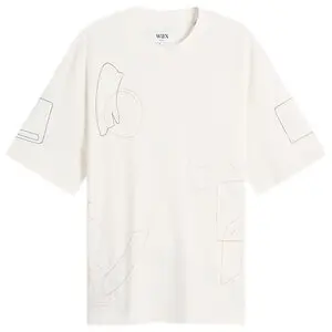 WAX LONDON Milton Shapes Embroidery T-shirt - Ecru