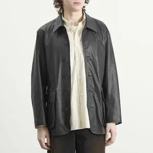 Auralee Textured Lamb Leather Blouson