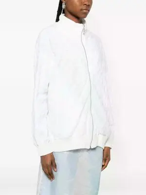 Gcds Textured Zip-up Jacket - White