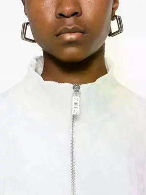 Gcds Textured Zip-up Jacket - White