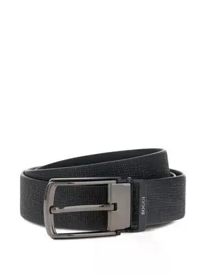 Boggi Milano Reversible Leather Belt - Black