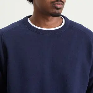 You Must Create Textured Almost Grown Sweatshirt - Navy