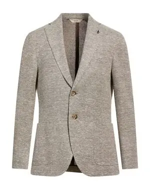 PAOLONI Blazer Dark Size Linen, Cotton, Polyamide - Brown