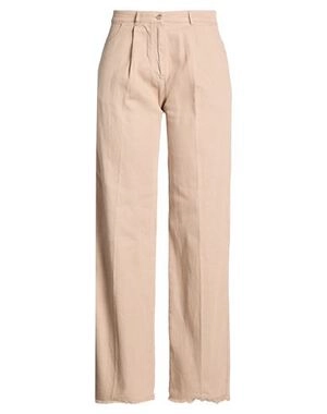 8PM Straight-Leg Cotton Pants Beige