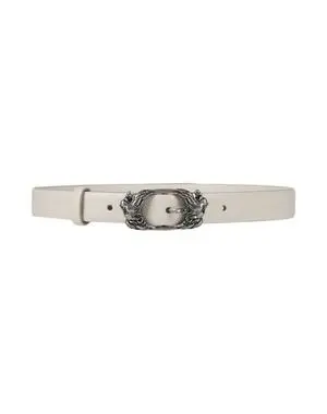 TOD'S Leather Belt With Buckle - Off White