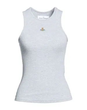 VIVIENNE WESTWOOD Tank Top In Ribbed Jersey - Grey