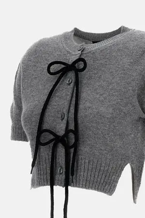 Simone Rocha Short Cashmere Cardigan - Grey