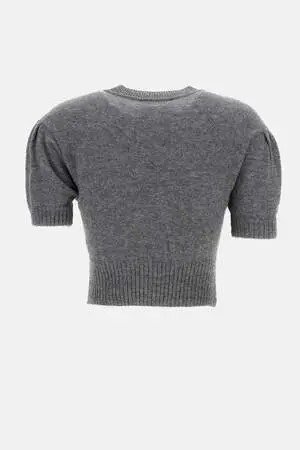 Simone Rocha Short Cashmere Cardigan - Grey
