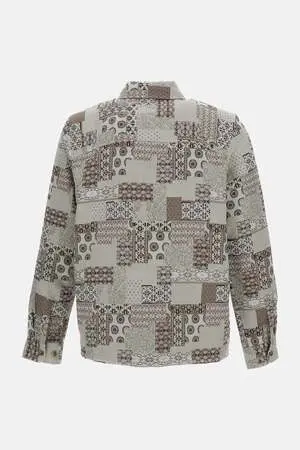 LES DEUX Jacquard Shirt Jacket - Multicolor