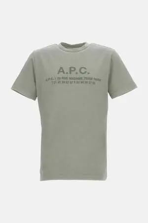 A.p.c. Short-sleeved Shirt With Print - Green