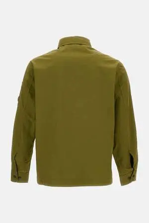 C.P. COMPANY Organic Gabardine Zip Jacket/shirt - Green