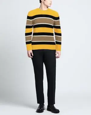 ZANONE Striped Cotton Sweater - Yellow