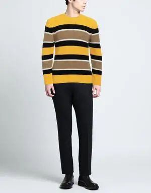 ZANONE Striped Cotton Sweater - Yellow