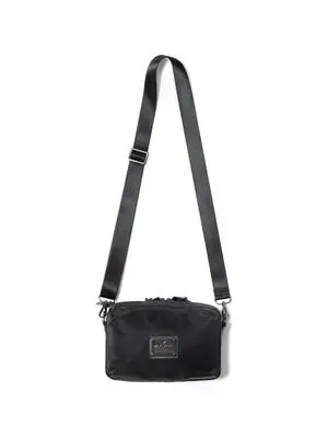 MAKAVELIC Zipped Plaque Shoulder Bag - Black