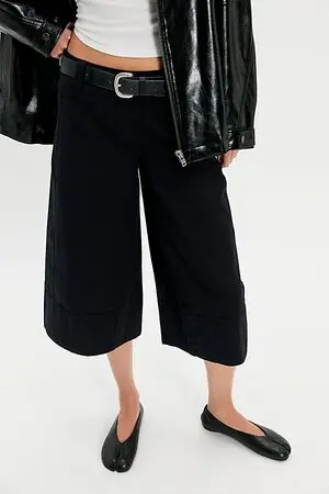 Free People Wide-leg Crop Trousers