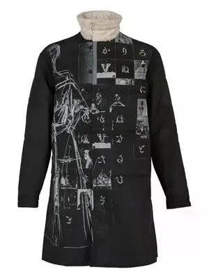 Yohji Yamamoto Printed Coats For Men