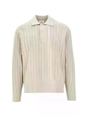 FORET Striped-pattern Polo Shirt