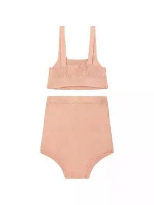 Red Valentino Ribbed Underwear Set