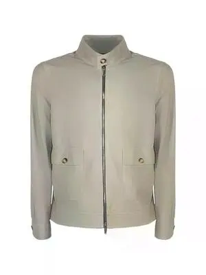 VOLFAGLI FIRENZE Plutone High-collar Suede Jacket - Neutrals