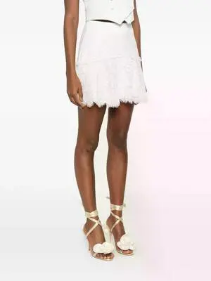 IMROSKA Laced Ruffled Mini Skirt