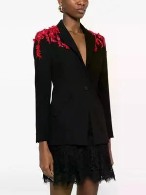 IMROSKA Shoulder-embellished Blazer - Black