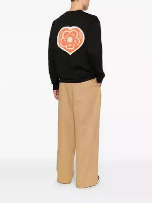Kenzo Logo-embroidered Long-sleeve Top