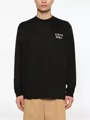 Kenzo Logo-embroidered Long-sleeve Top