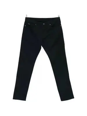 Emporio Armani Logo-plaque Trousers - Blue