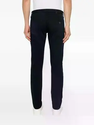 Emporio Armani Logo-plaque Trousers - Blue