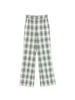 IMROSKA Plaid Straight-leg Trousers