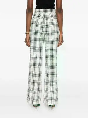 IMROSKA Plaid Straight-leg Trousers
