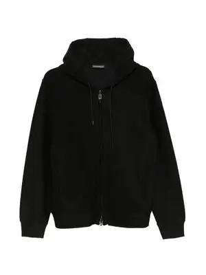 Emporio Armani Zip-up Hoodie - Black