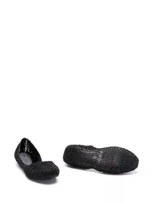 Melissa Campana Papel Caged Ballet Flats - Black
