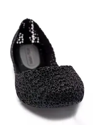 Melissa Campana Papel Caged Ballet Flats - Black