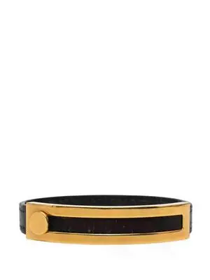 Hermès 2000-2020 Leather Pousse Pousse Bracelet - Black