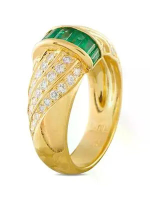 LB EXCLUSIVE Diamond And Emerald Ring - Gold