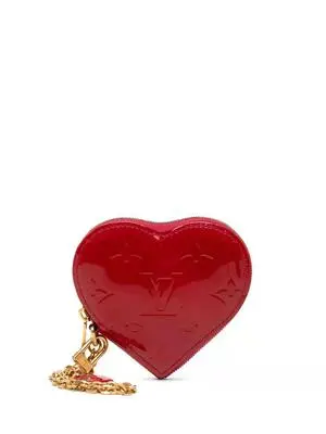 LOUIS VUITTON 2012 Monogram Vernis Heart Purse Coin Pouch - Red