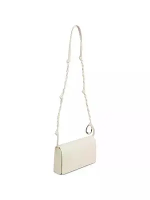 JIL SANDER Mini Knotted Cross Body Bag - White
