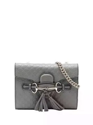 Gucci Mini Micro Guccissima Emily Crossbody Bag - Grey